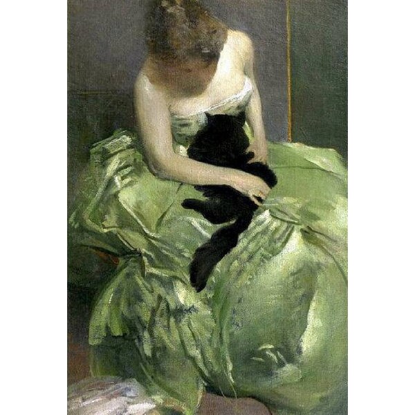 Black and White Cat - Etsy