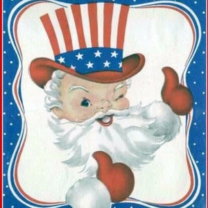 Uncle Sam Santa Canvas Print, 11x14 Christmas, Holiday Wall Art ...