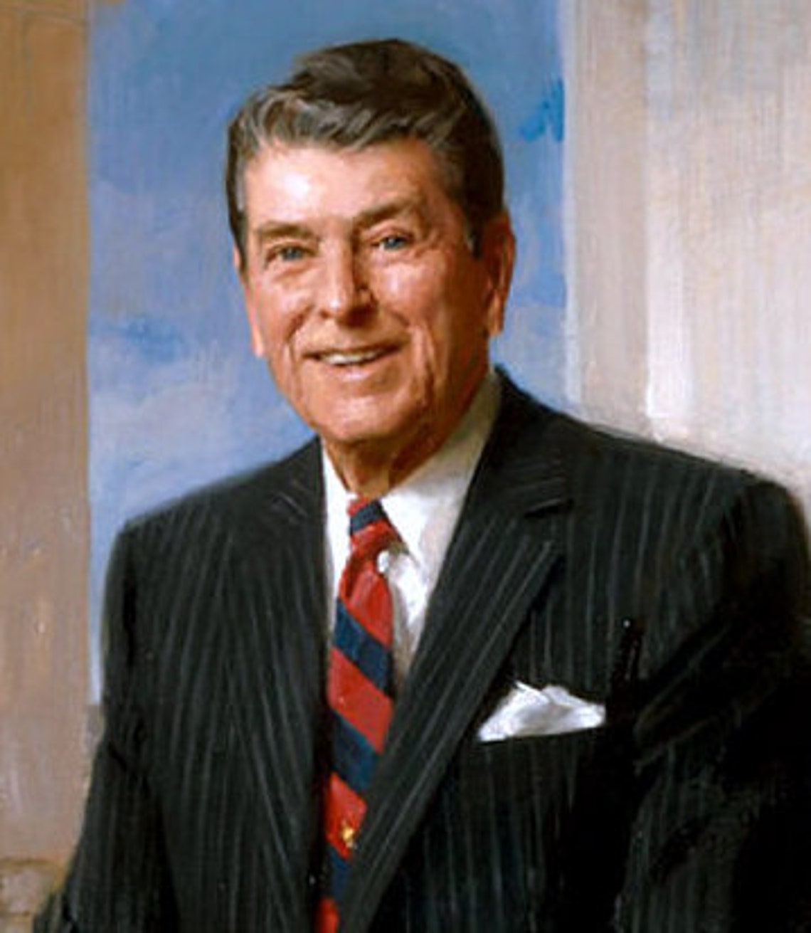 Portrait of Ronald Reagan 1991 40th President American | Etsy