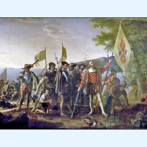 Landing of Columbus- 1492. Historical Art, US History, Discover of ...