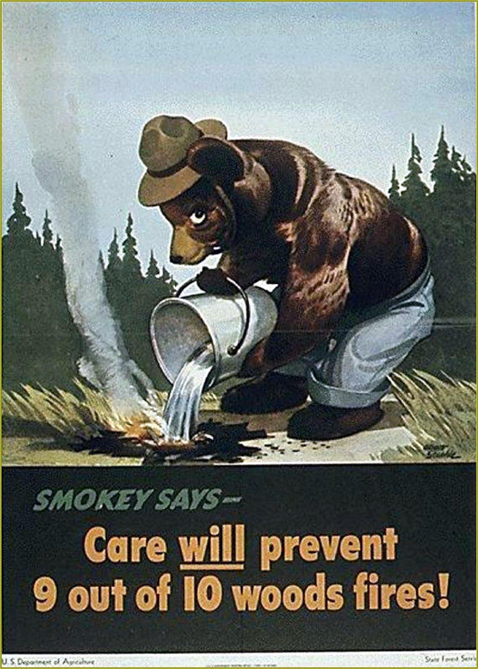 Smokey the Bear, Smokey Says, Prevent Forest Fires, Advertisement ...