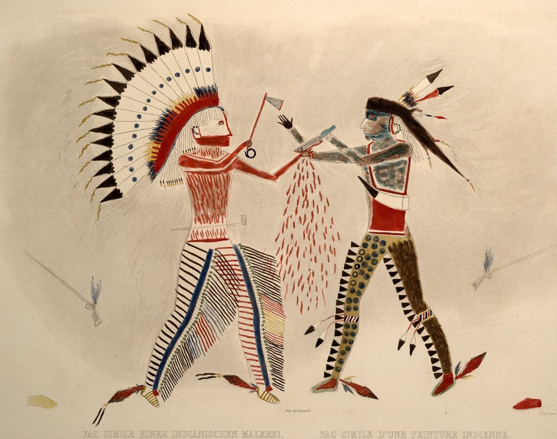 Lakota Warriors 1839 Karl Bodmer Lacota Native Americam Art - Etsy