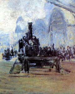 Estación de tren Claude Monet-Saint Lazare París 1877. 8 x - Etsy España