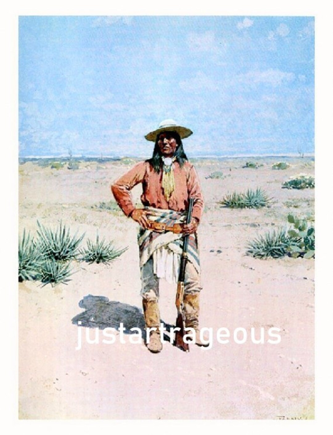 Alchisayue, Apache, 1894, Gouache, Henry Farney. Native American Art ...