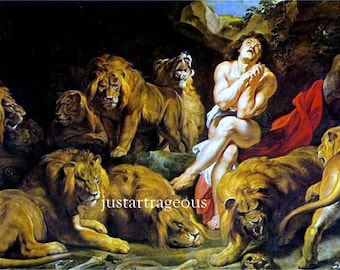 Daniel in the Lions Den by Peter Paul Rubens Print Poster - Etsy