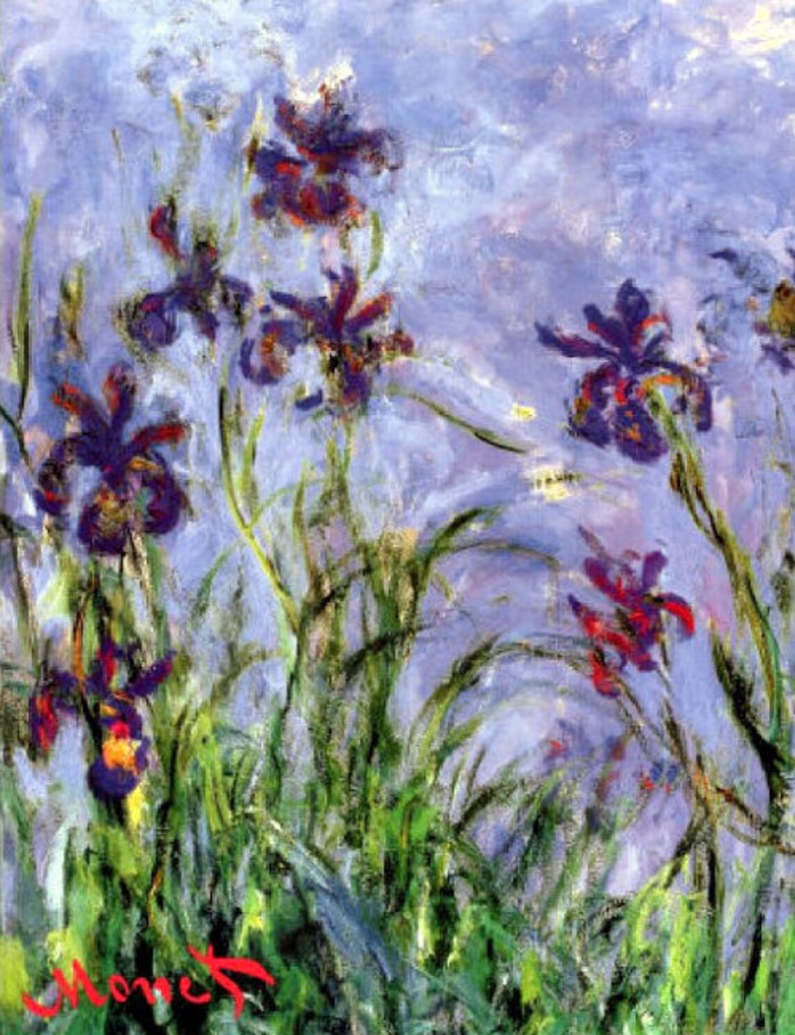 Irises Claude Monet Floral Art Print Antique French - Etsy