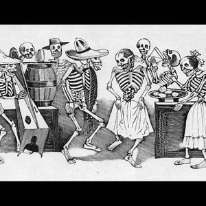 FANDANGO by Posada Dia Muertos Skeleton Late 1800s Day of - Etsy