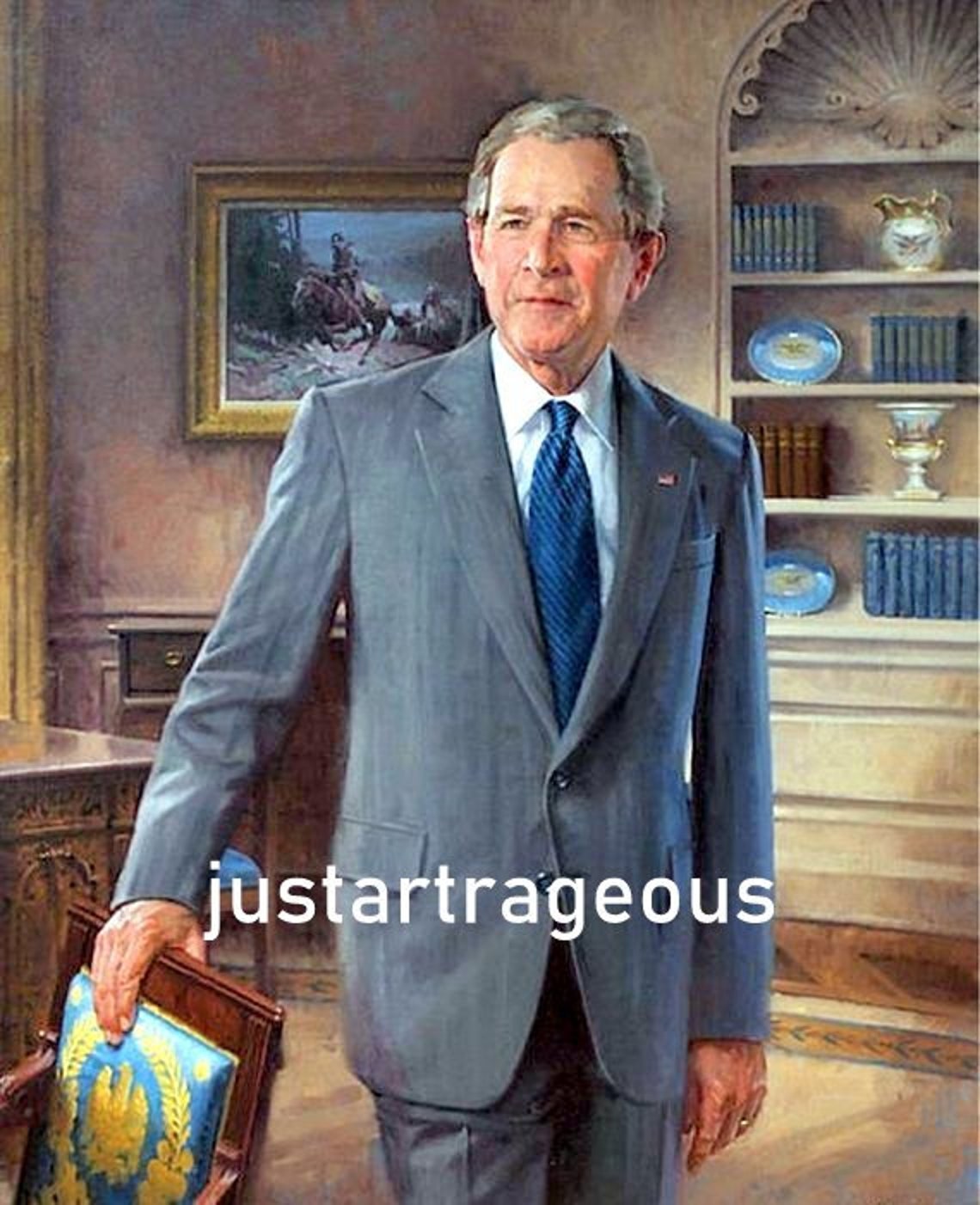 Portrait of George Bush 2012 43rd President Governor of - Etsy