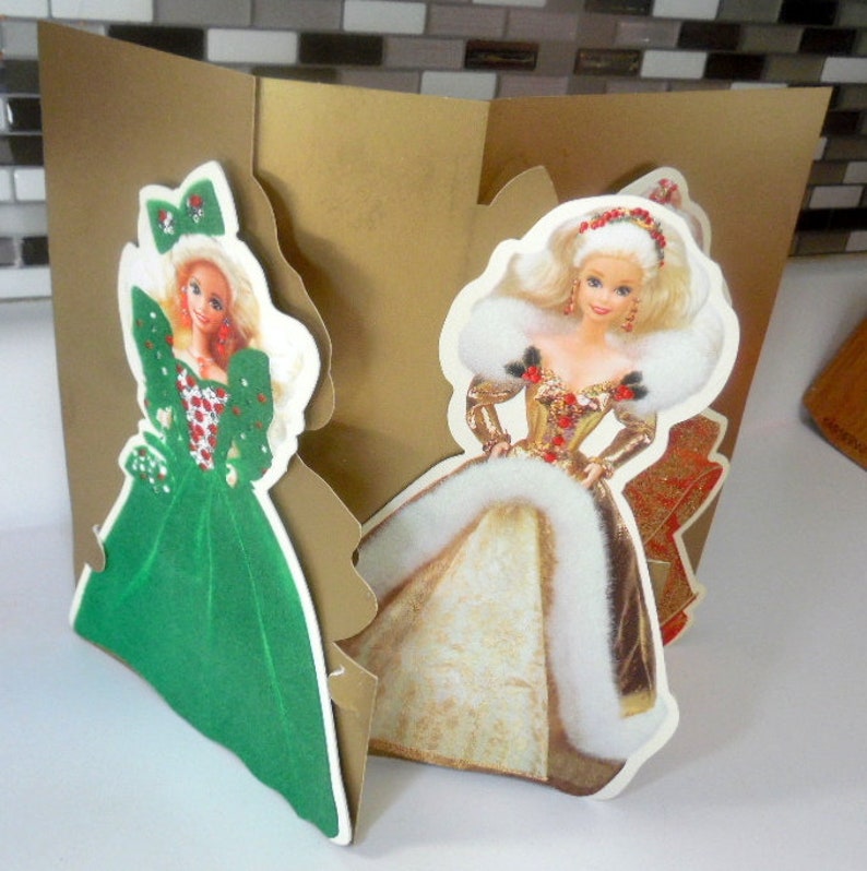 Set of 3 Holiday Barbie Hallmark Greeting Cards MIB. 1995 No - Etsy