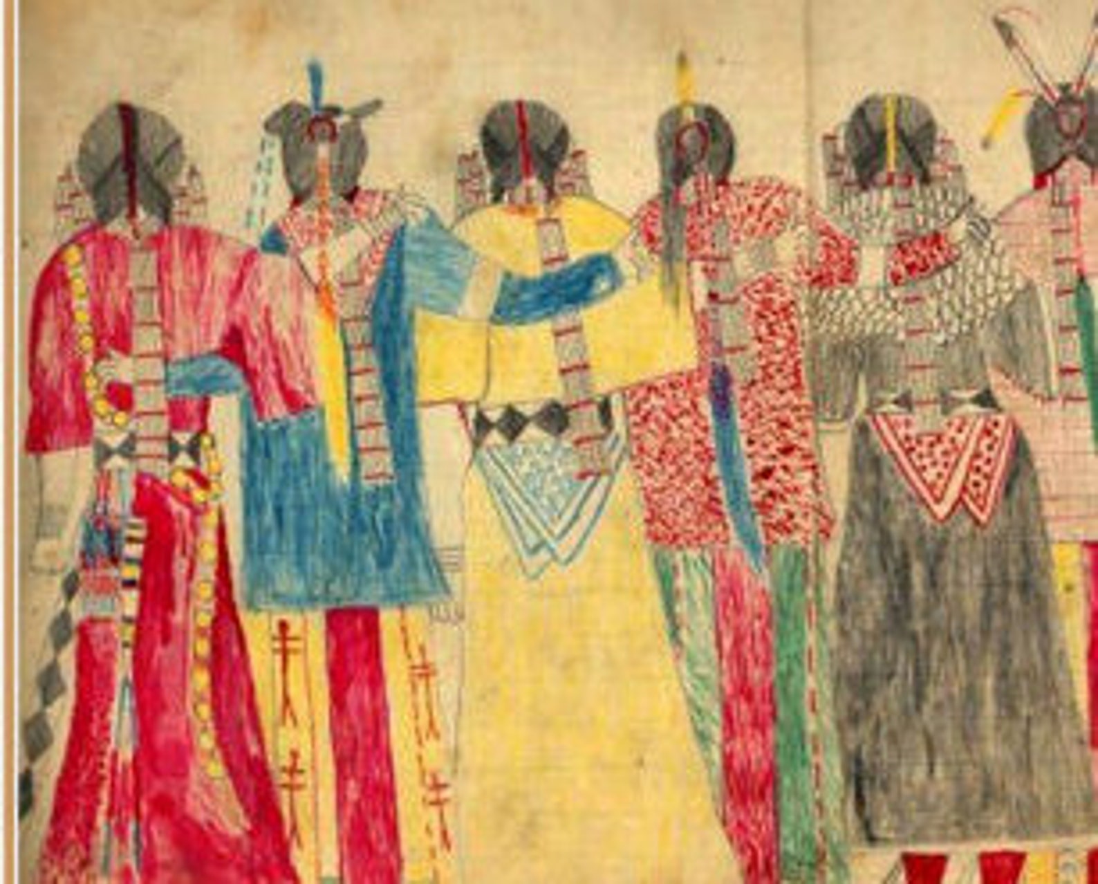 Lakota Dancers 1881 Black Hawk Sans Arc Lakota Ledger | Etsy