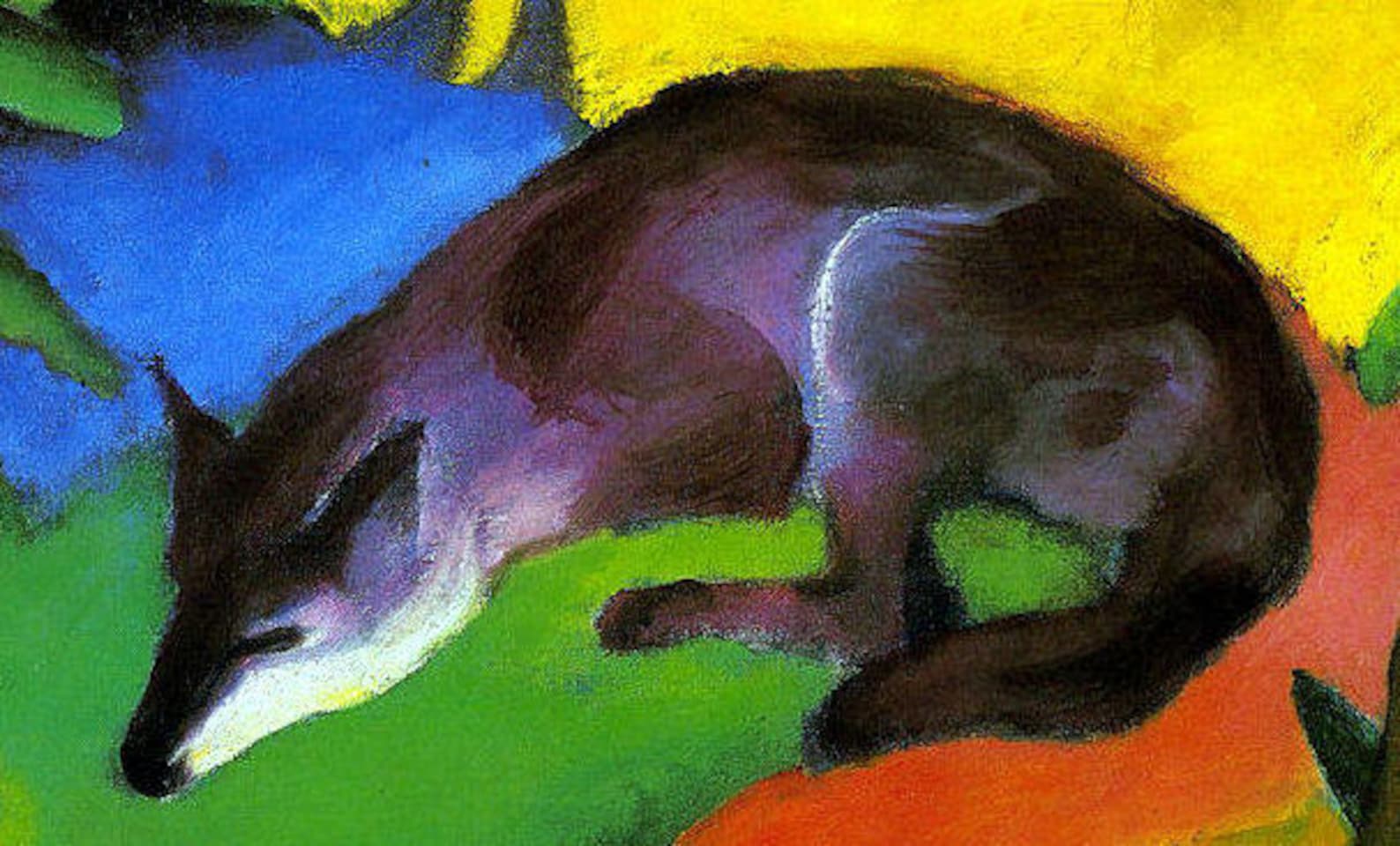 Franz Marc, the Black Fox, 1911. Fantasy, Abstract, Animals,woodland ...