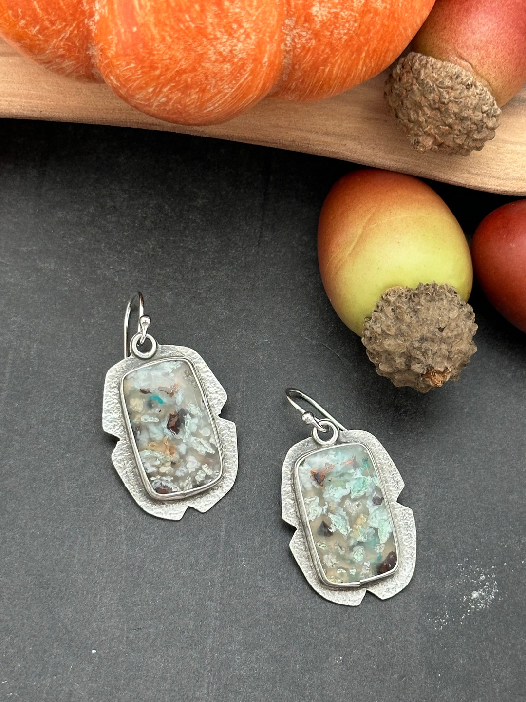 Confetti Agate Artisan Earrings - Etsy