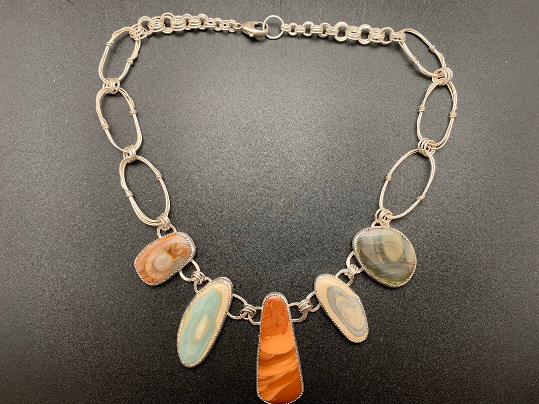 Imperial Royal Jasper Necklace - Etsy