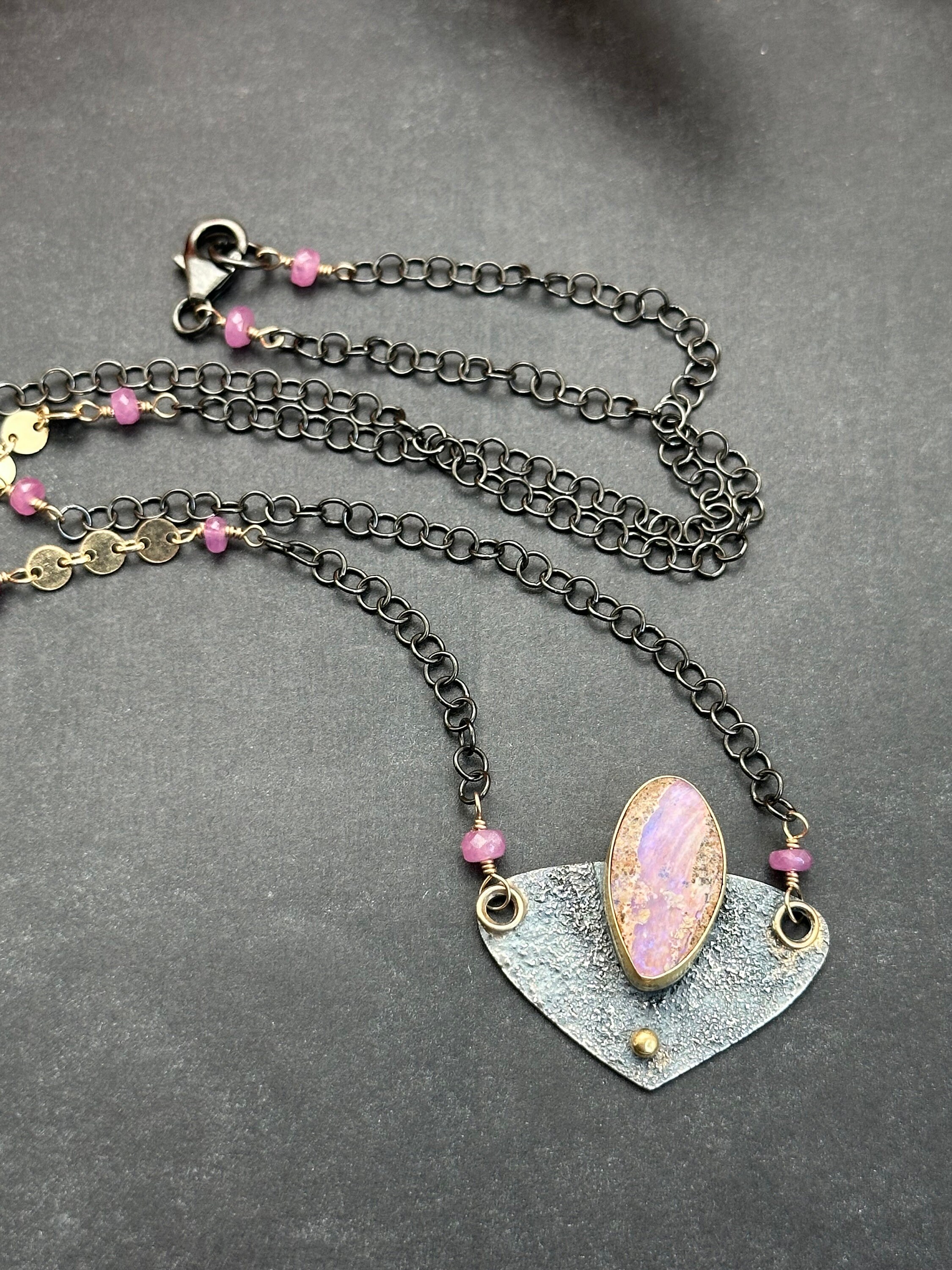 Australian Pipe Opal Ancient Ruins Necklace - Etsy
