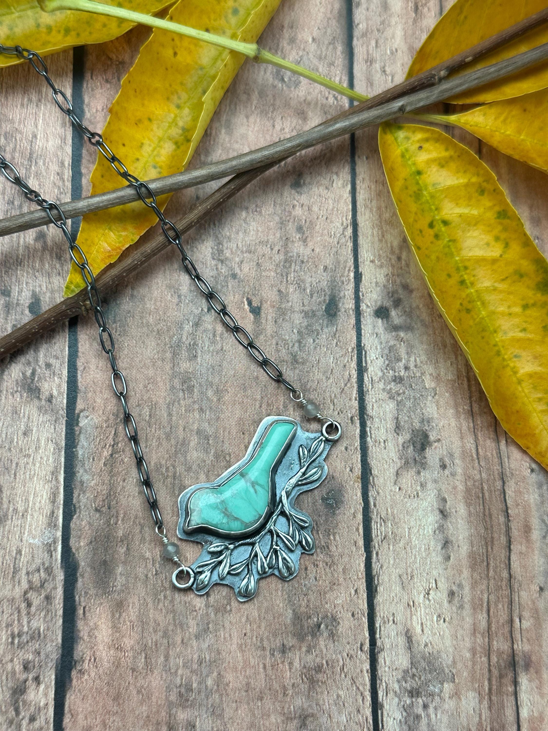 Variscite Bird Artisan Necklace - Etsy