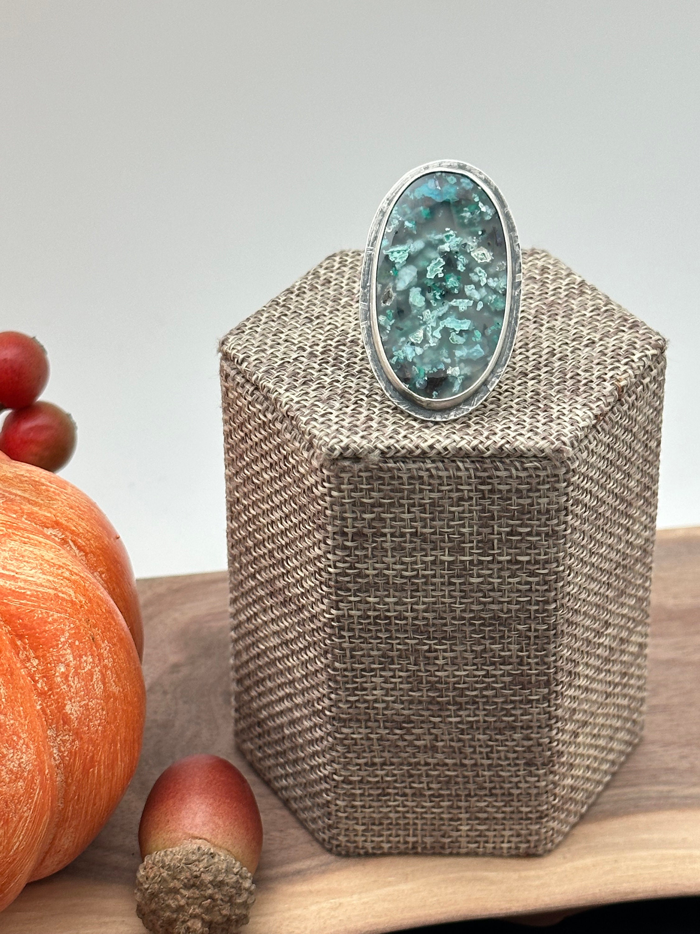 Confetti Agate Artisan Ring - Etsy