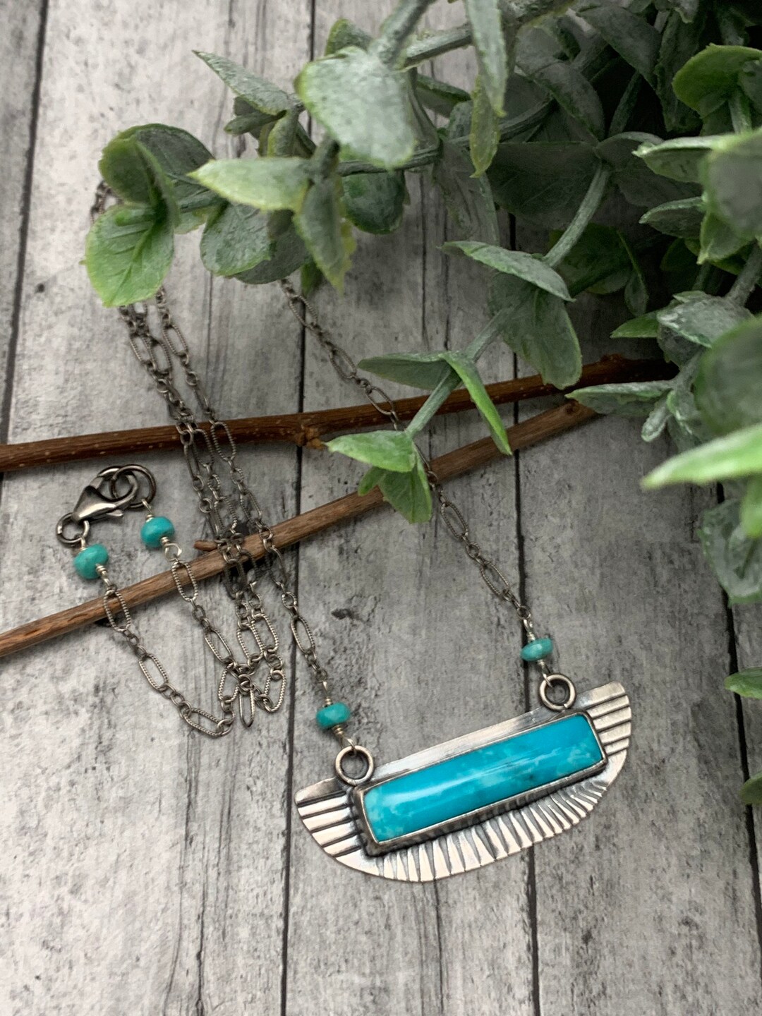 Castle Dome Turquoise Artisan Necklace - Etsy