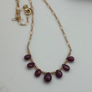 Ruby Multi Stone Necklace - Etsy