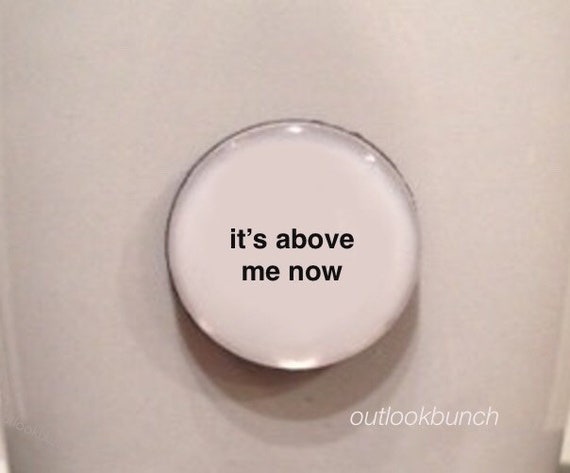 1 Mini Quote Magnet It's Above Me Now | Etsy