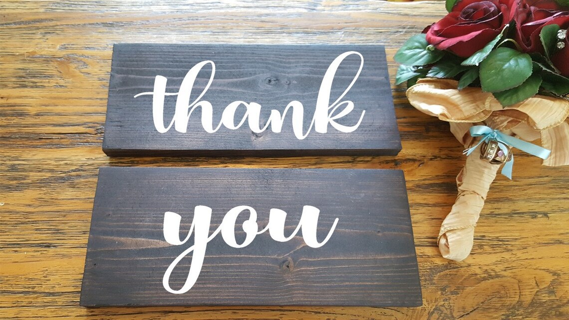 Custom Listing for Jessica Thank You Signs 2 Wooden - Etsy