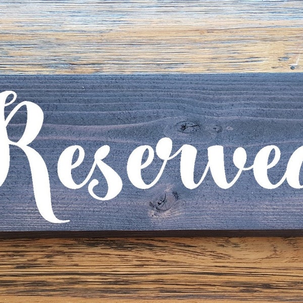 Wooden Reserved Seat Sign - Etsy