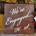 Personalized We're Engaged Sign Engagement Wood Signs - Etsy
