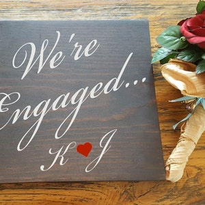 Personalized We're Engaged Sign Engagement Wood Signs Wedding Rustic ...