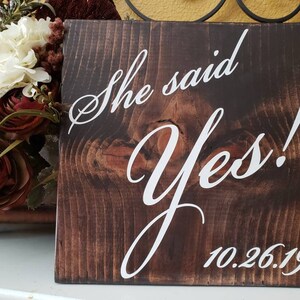 Personalized She Said Yes Sign Engagement Wood Signs - Etsy