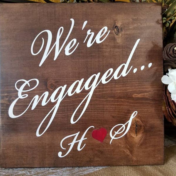 We Are Engaged Sign - Etsy