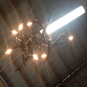 Antler Chandelier Modern Black Lacquer - Etsy
