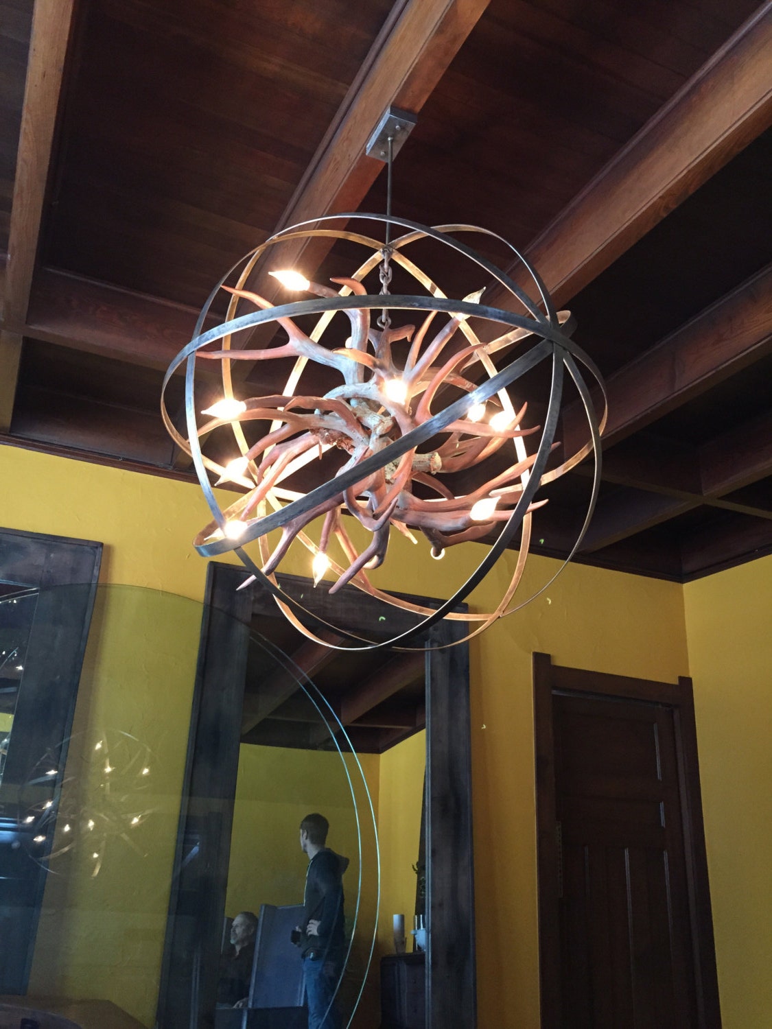 Orb Chandelier Antler - Etsy