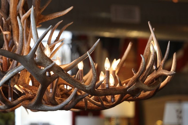 Custom and Unique Handmade Antler Chandelier - Etsy