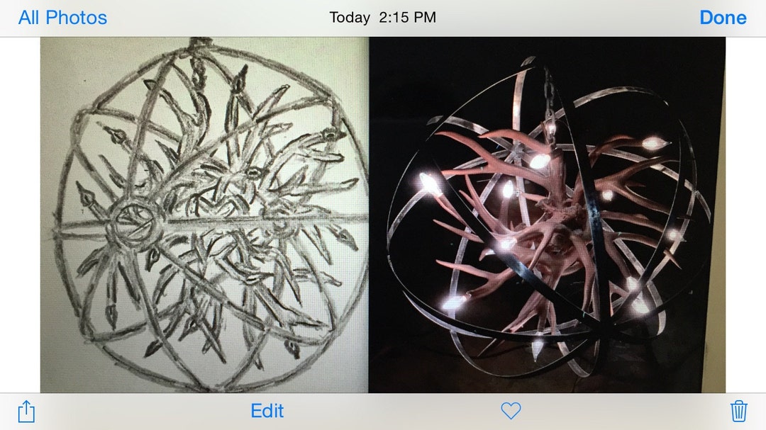 Orb Chandelier Antler - Etsy