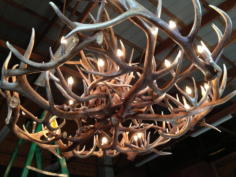 Custom and Unique Handmade Antler Chandelier - Etsy