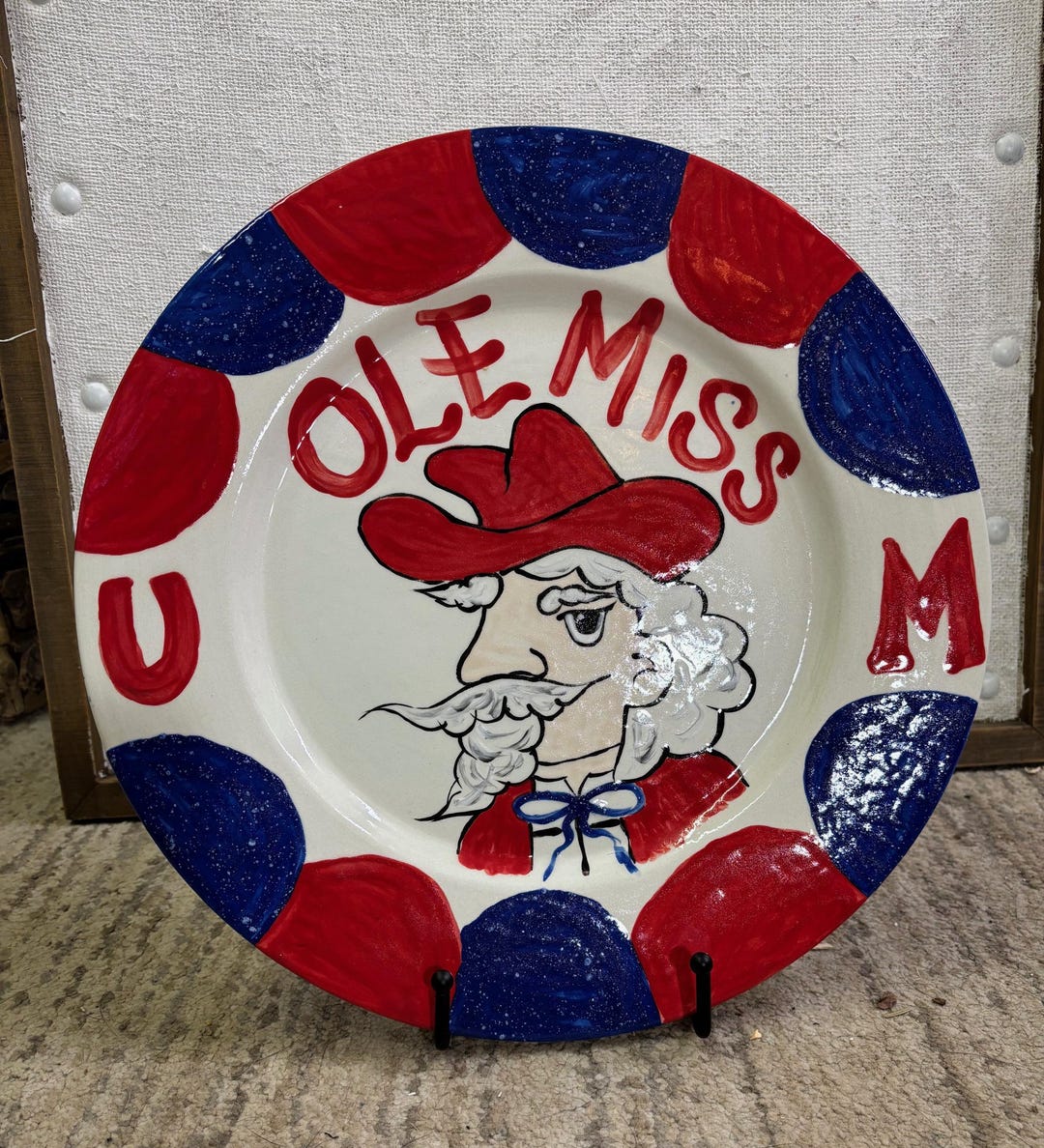 Ole Miss Rebel 10in Serving Plate - Etsy