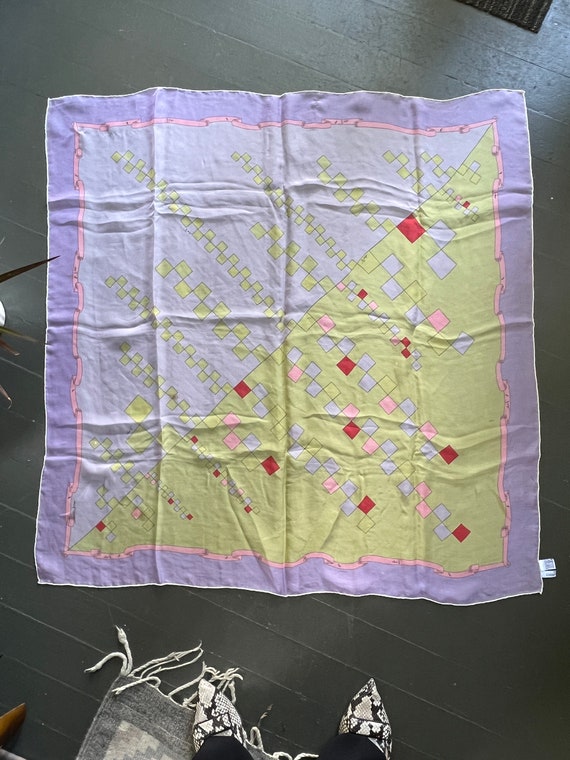 Cashmere wool geometric square - Gem