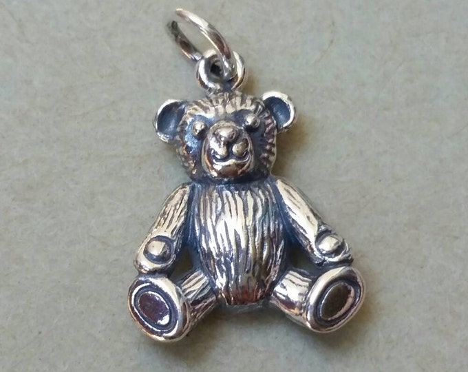 Sterling Silver Teeny Tiny Teddy Bear Charm Miniature Teddies - Etsy