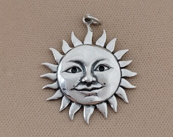 10 Sterling Silver Sun Charms Small Sunshine Charms Shiny - Etsy