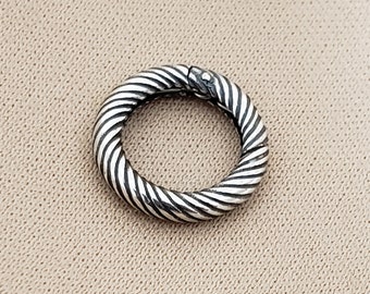 16mm Sterling Silver Hinged Round Clasp Charm Holder,silver Clasp ...