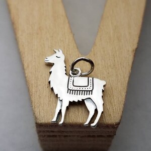 Sterling Silver Llama Charm, Alpaca Charm, Llama Jewelry, Silver Animal ...