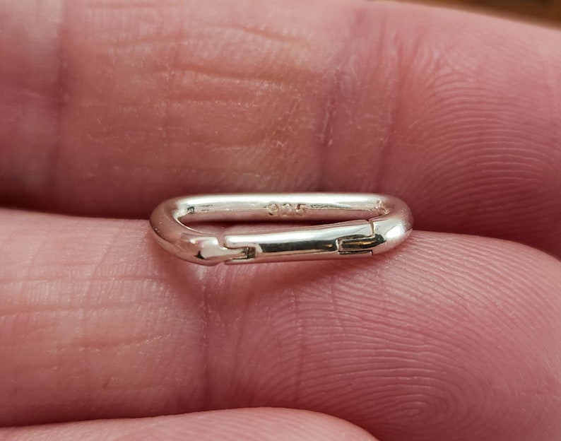 Miniature Sterling Silver Carabiner, Mini Clasp Link for Jewelry,silver ...