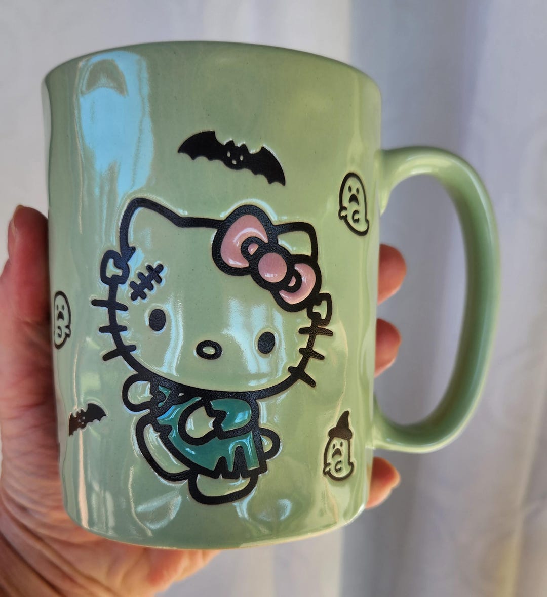 2024 Halloween Hello Kitty Frankenstein Coffee Mug, Frankenkitty ...