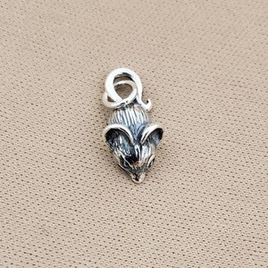 Small Sterling Silver Mouse Charm, Little Mouse Charm, Animal Charm ...
