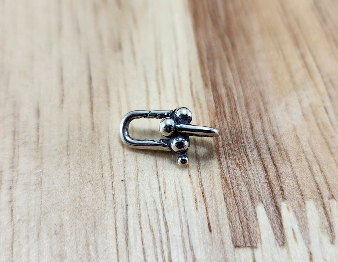 Small Sterling Silver Double-end Horseshoe Shaped Hinged Link,silver ...