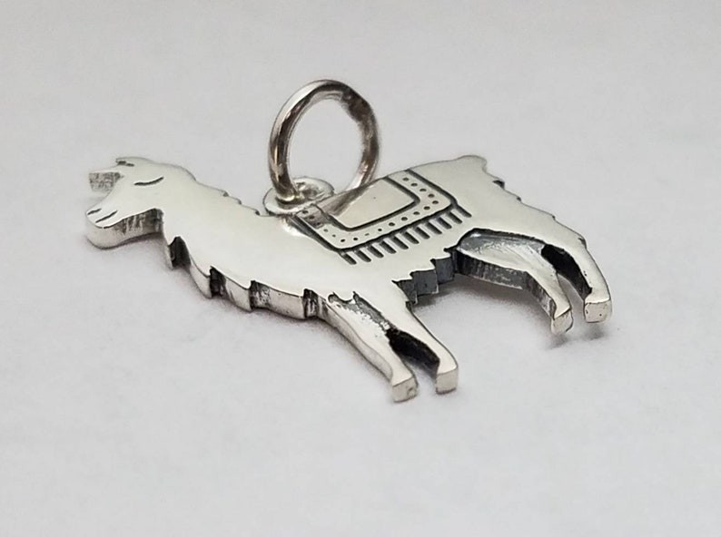 Sterling Silver Llama Charm, Alpaca Charm, Llama Jewelry, Silver Animal ...