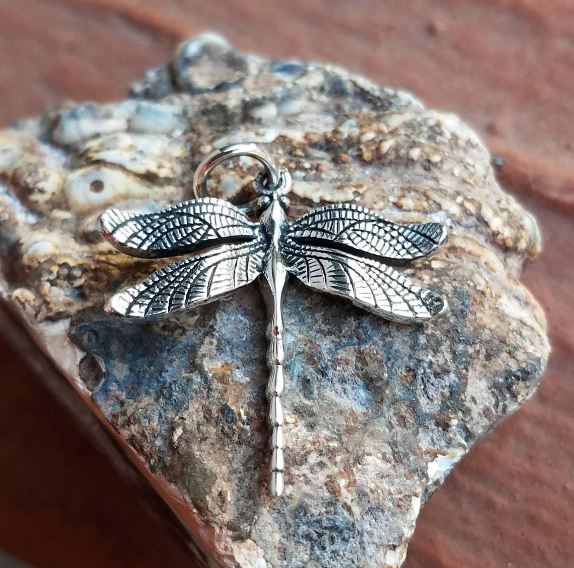 Sterling Silver Dragonfly Charm Dragonfly Pendant Dragonfly | Etsy