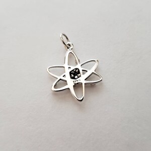 Sterling Silver Atom Charm, Atom Charm, Subatomic Particles, Chemical ...