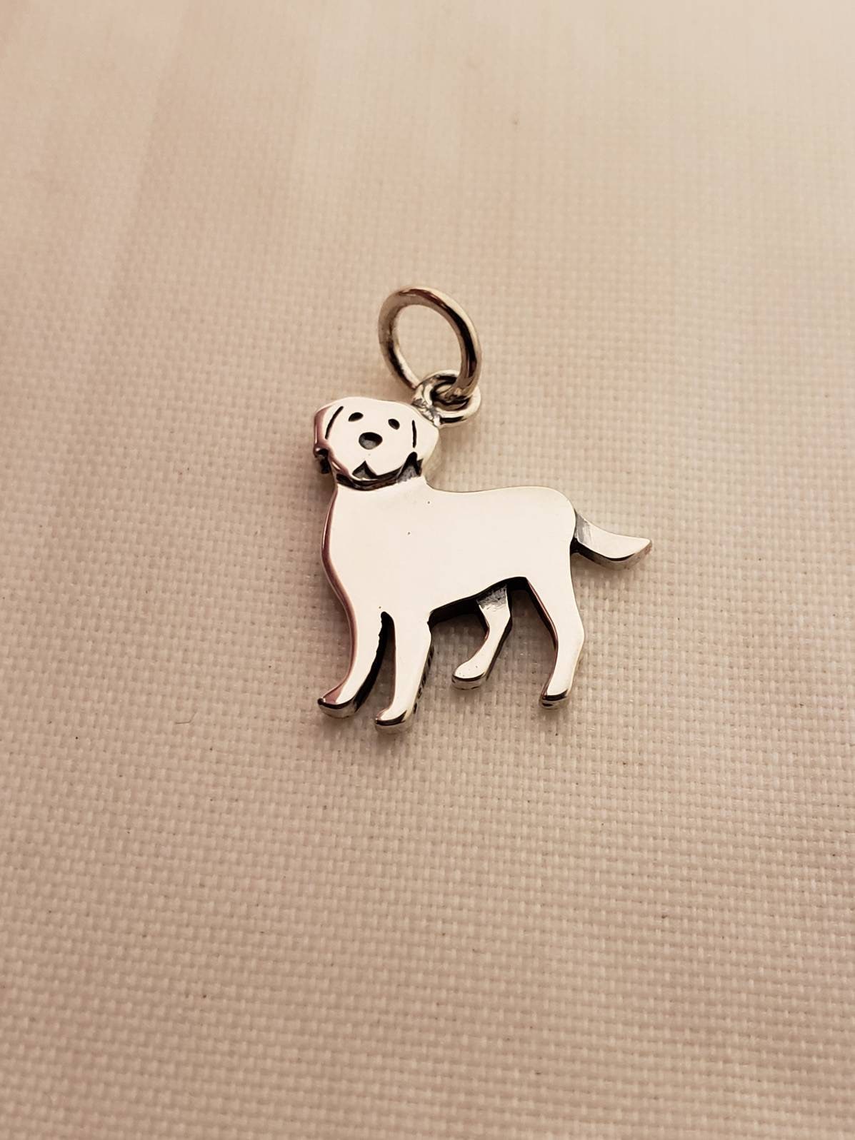 Labrador Retriever Charm Sterling Silver Labrador Charm | Etsy