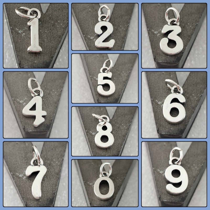 Number Charms - Etsy