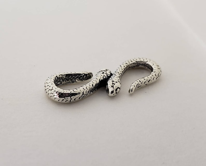 Sterling Silver Double Snake S Hook Clasp Snake Clasp S | Etsy